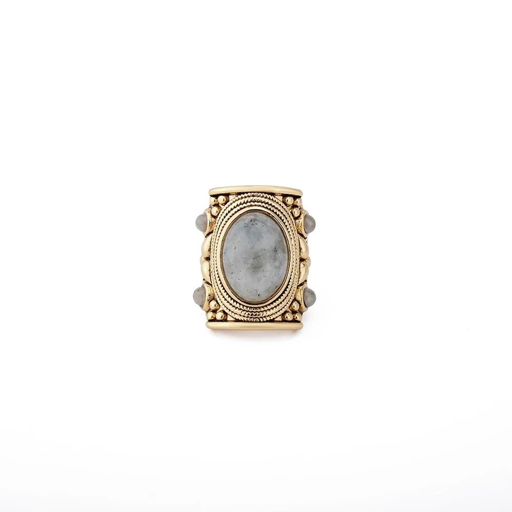 SigmaSpark French Vintage Natural Stone Open Ring – Voisson