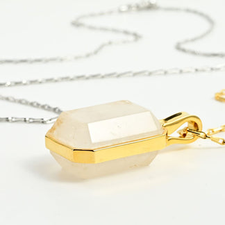 Marique French Vintage Necklace - Gold Natural Stone – Voisson