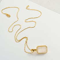 Marique French Vintage Natural Stone Crystal Necklace – Voisson